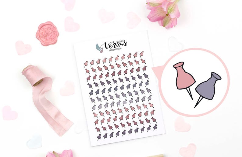 Push Pin Stickers Thumbtack Stickers Planner Reminder - Etsy