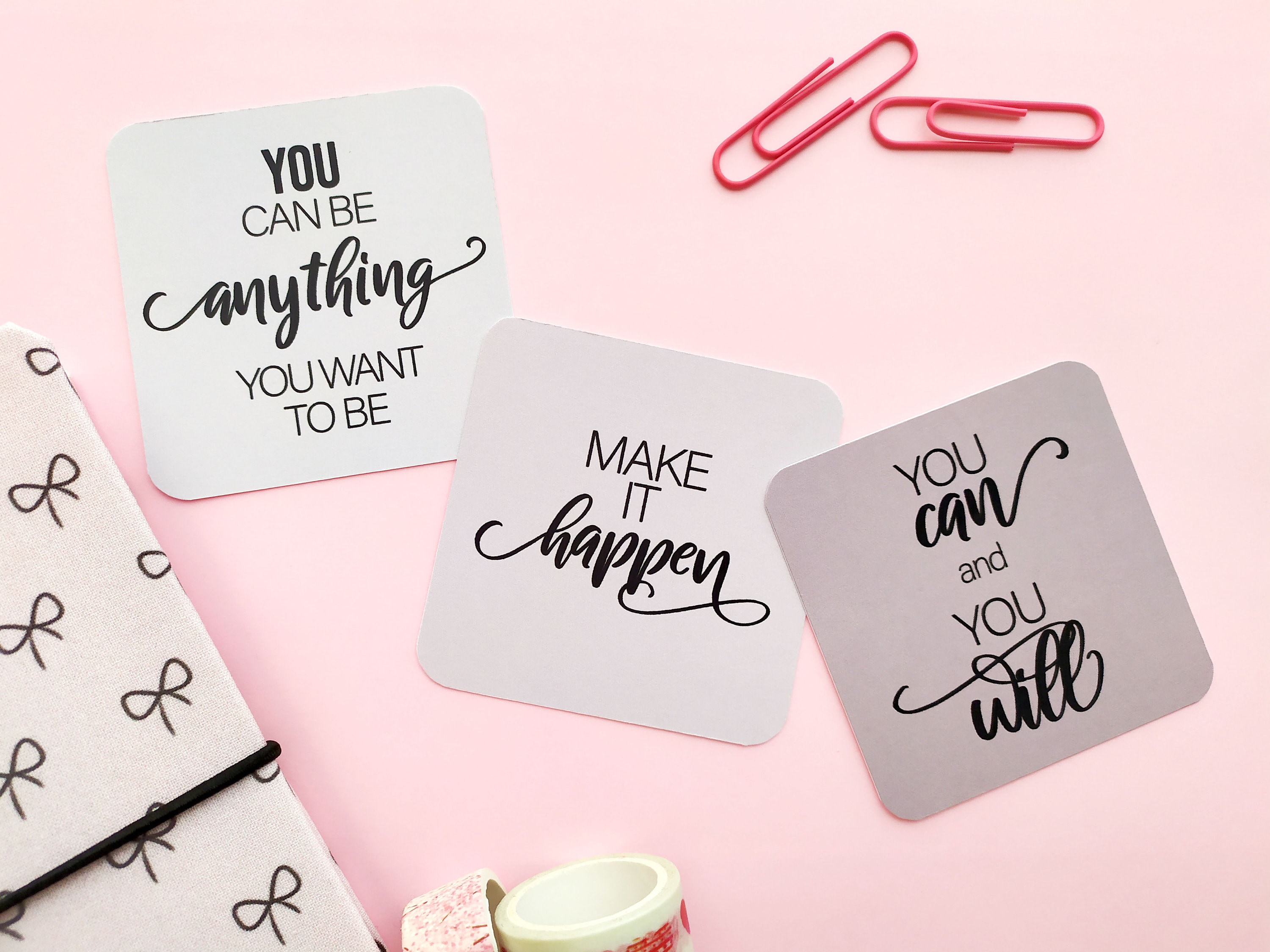 Planner Cards, Journaling Cards, Inspirational Stationery, Neutral ...