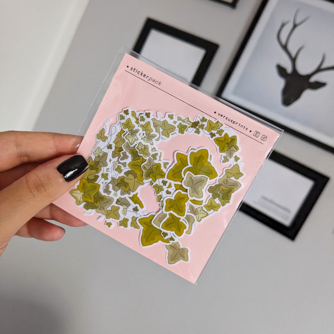 Transparent Ivy Stickers, Clear Nature Sticker Pack, Botanic Branches ...