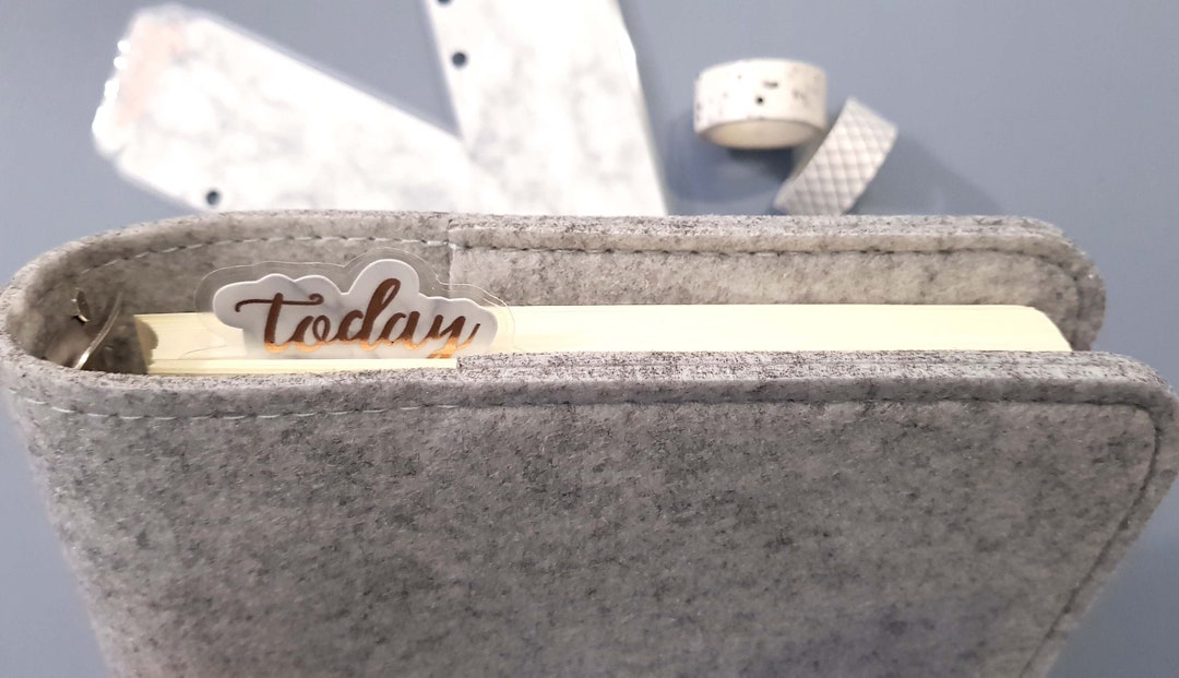 Foiled Planner Page Marker, Marbled Bookmark, Today, Weekly and Monthly ...