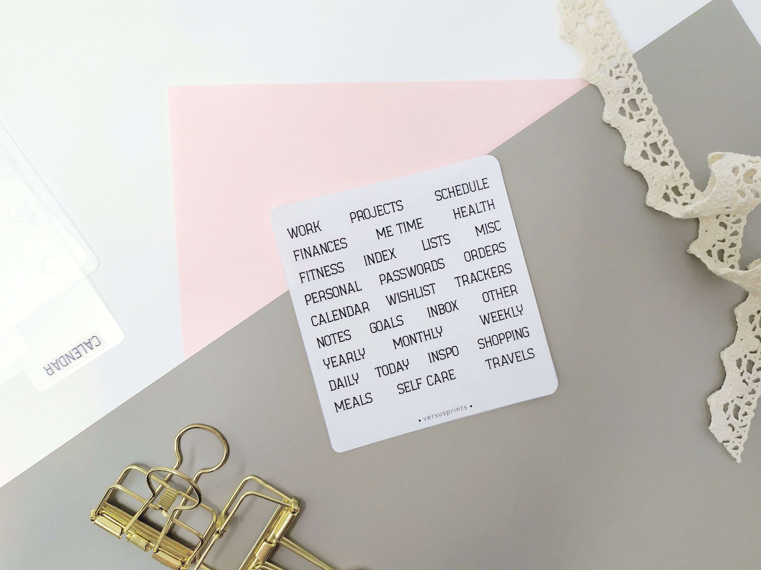 Clear Tab Stickers for Dividers Set of 30 Frosted Minimalist - Etsy