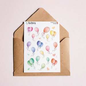 Balloon Stickers Party Planner Stickers Birthday Planner | Etsy