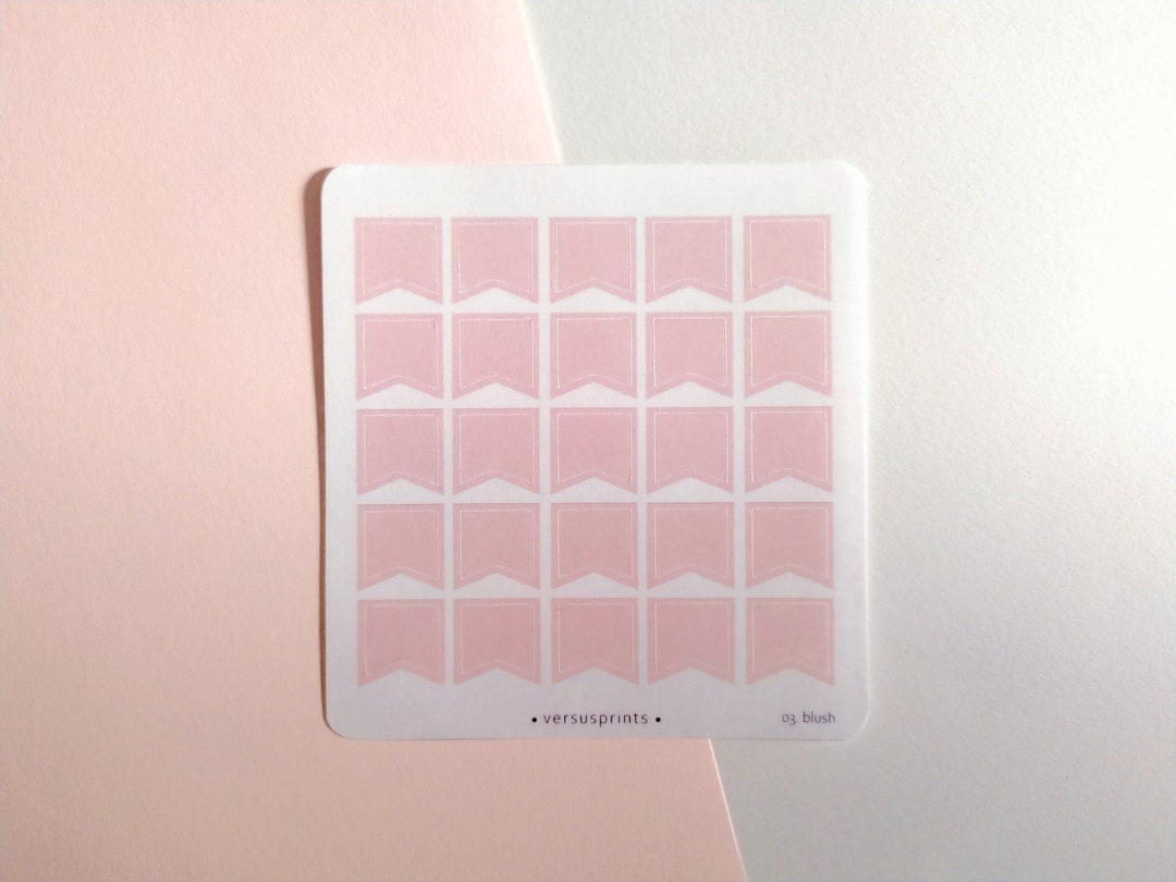 Transparent Mini Flag Stickers, Functional Clear Stickers, Minimal ...