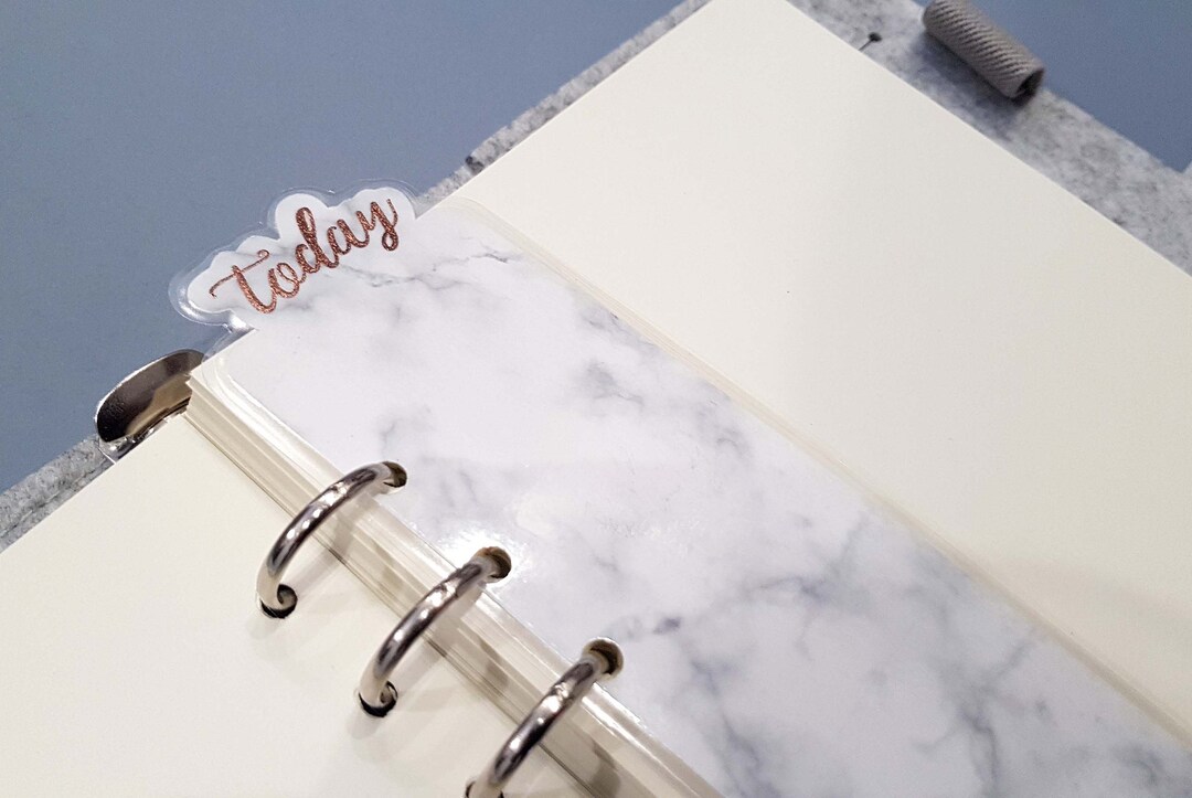 Foiled Planner Page Marker Marbled Bookmark Today Weekly - Etsy