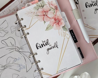 Planner Dashboard, Minimalist Motivational and Empowering Insert for A5 ...