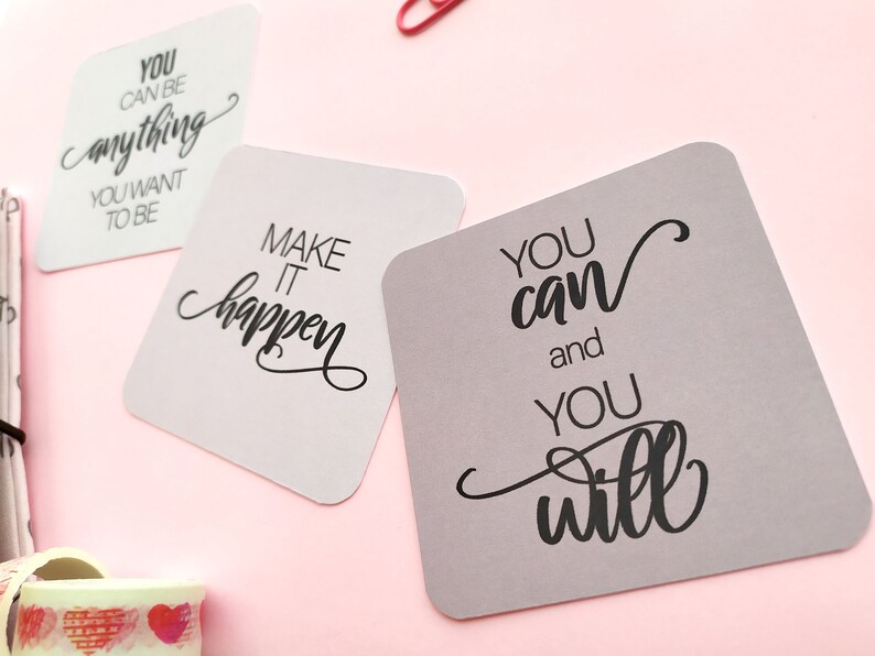 Planner Cards, Journaling Cards, Inspirational Stationery, Neutral ...