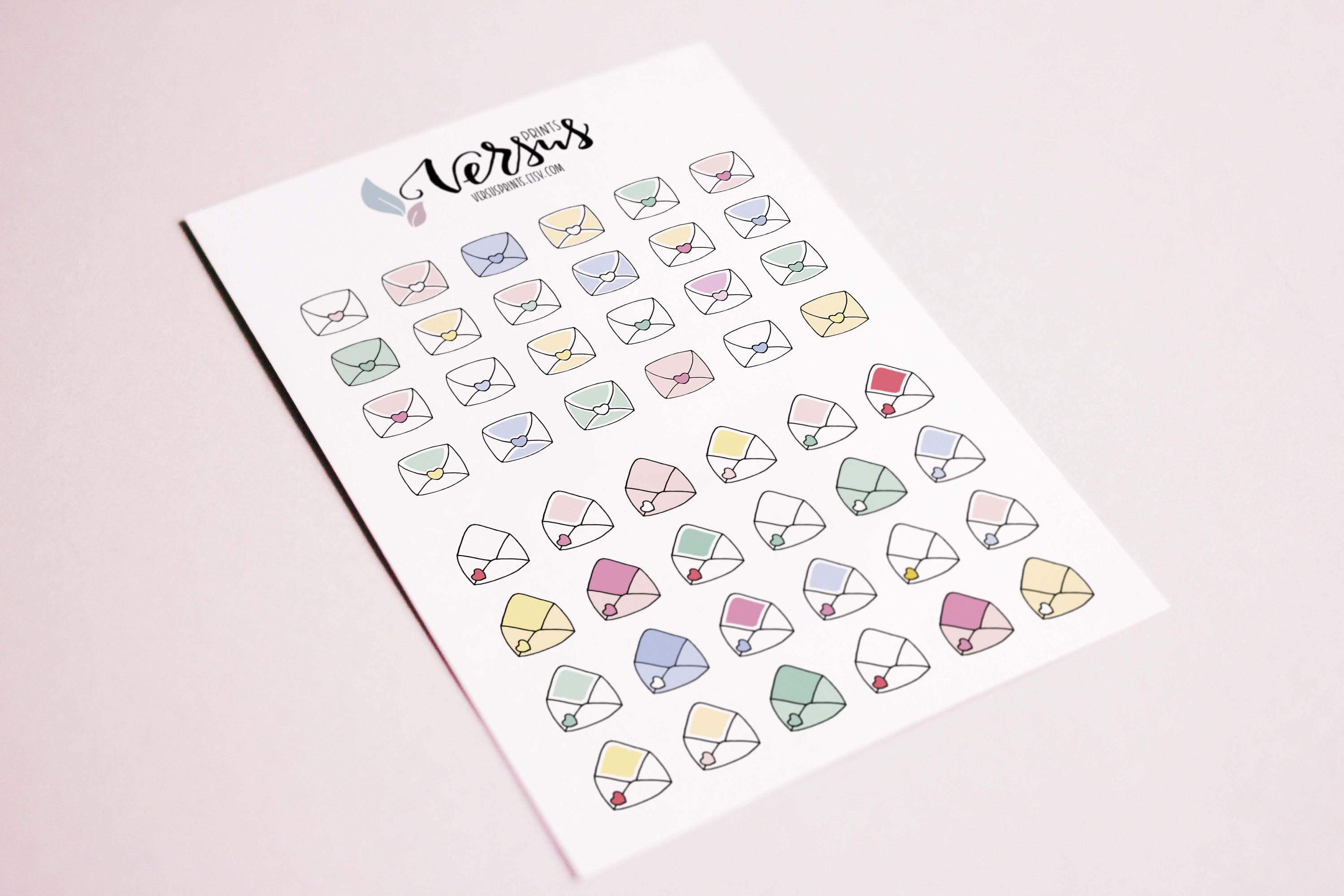 Mail Planner Stickers Cute Envelope Journal Stickers Happy - Etsy