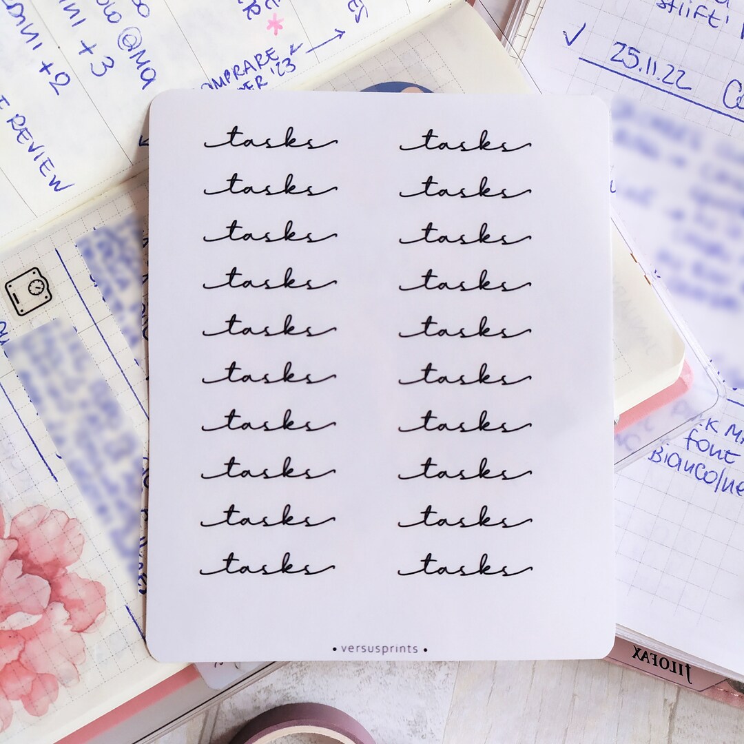 Clear Script Planner Stickers, 20 Functional Transparent Tasks Labels ...