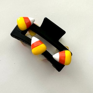 Candy Corn Black Hair Claw Halloween Hair Hair Claw Hair Accessories - Etsy