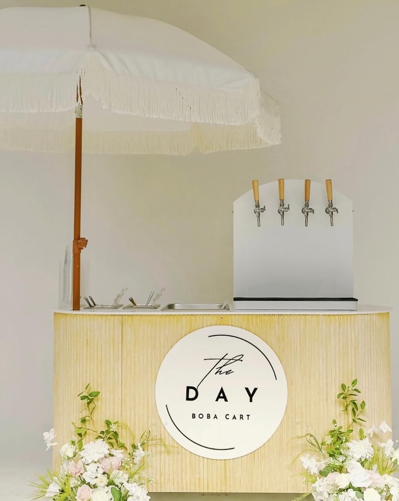 Custom Boba Tea Milk Self-service Catering Hand Push Cart - Etsy