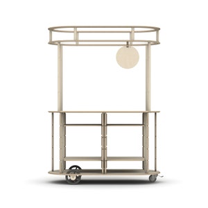 Mobile Cart, Pop up Bar Cart, Modern Food Beverage Cart, Mall Kiosk ...
