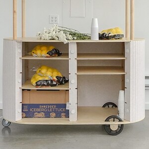 Mobile Cart, Pop up Bar Cart, Modern Food + Beverage Cart, Mall Kiosk ...