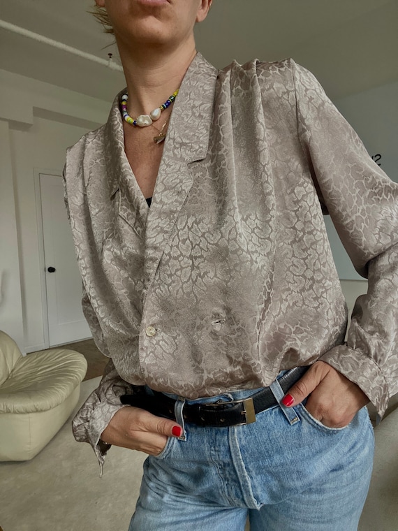 Vintage silver blouse - Gem