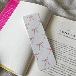 Light Pink Bookmarks, Coquette Bow Bookmark, Set of 2 Bookmarks, Book ...