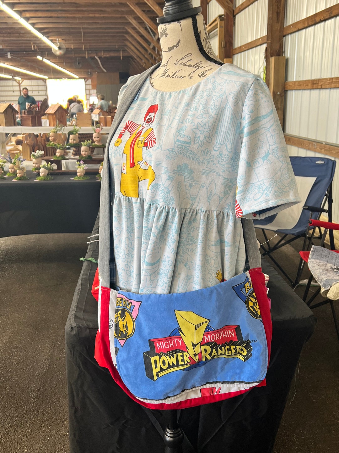 Upcycled Power Rangers Vintage Messenger/diaper Bag 16x12 - Etsy