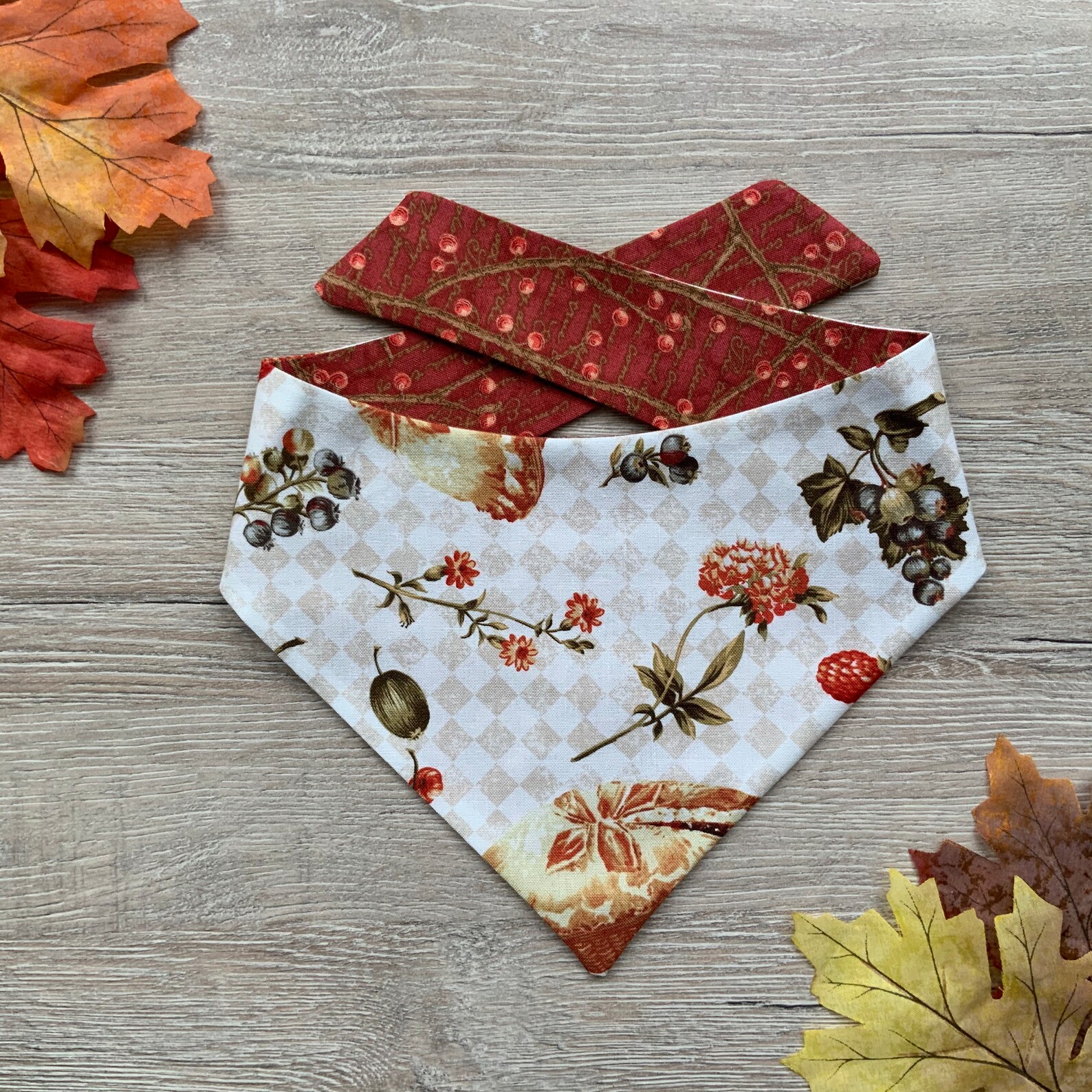 Apple Pie Fall Dog Bandana Puppy Bandana Seasons Dog | Etsy