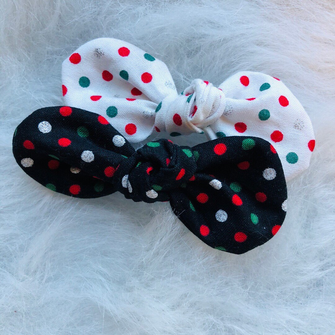 New Christmas Polka Dot Dog Hair Bow Clip, Girl Dog Bow, Hair Clip for ...