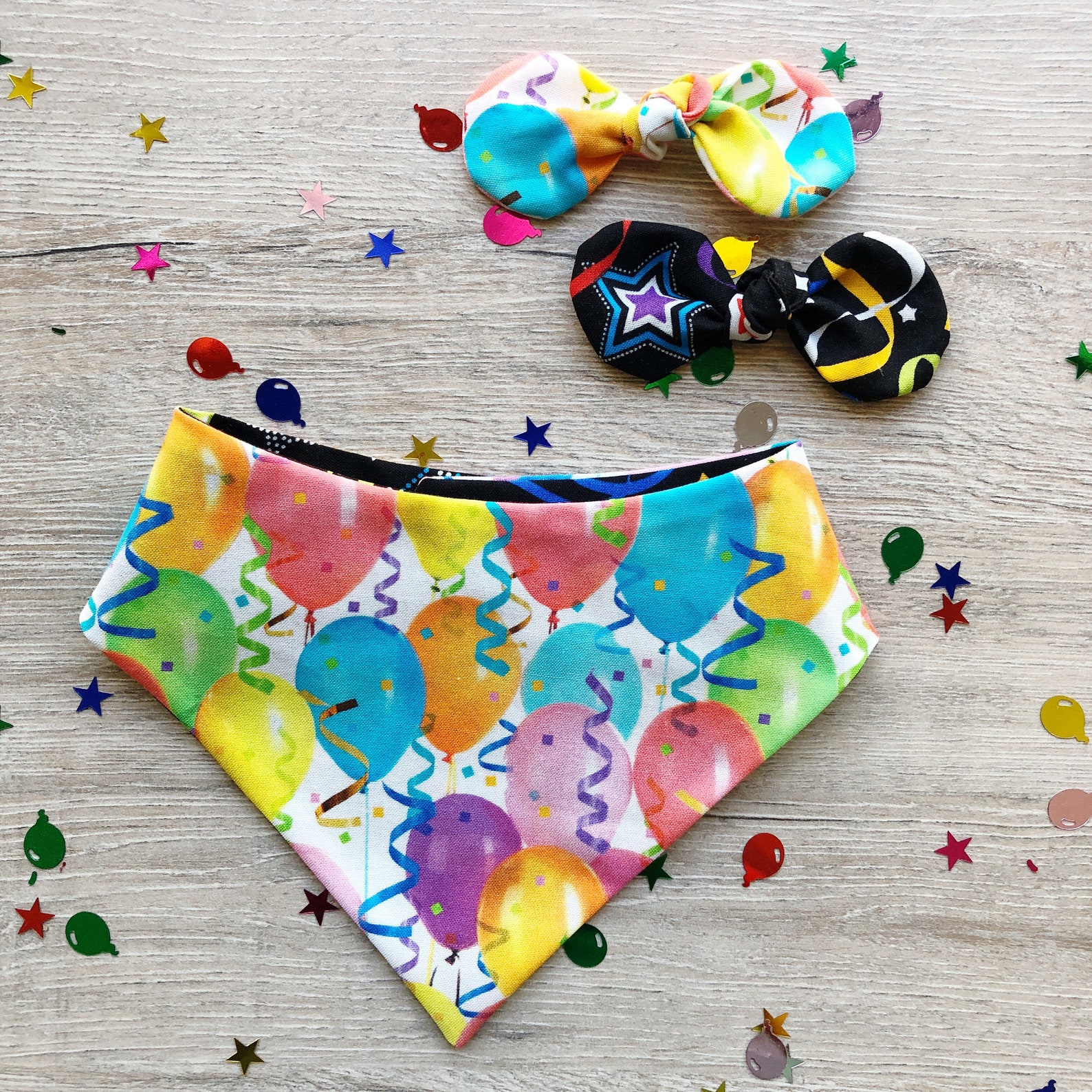 Birthday Dog Bandana Balloons & Stars Senior Dog Gift Dog | Etsy