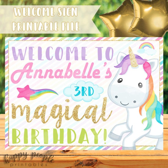 Unicorn Printable Signs