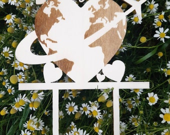 World Globe Cake Topper - Etsy