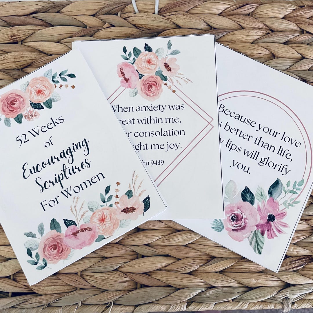 Scripture Cards for Women 52 Weeks of Scripture Encouraging Cards Gift ...