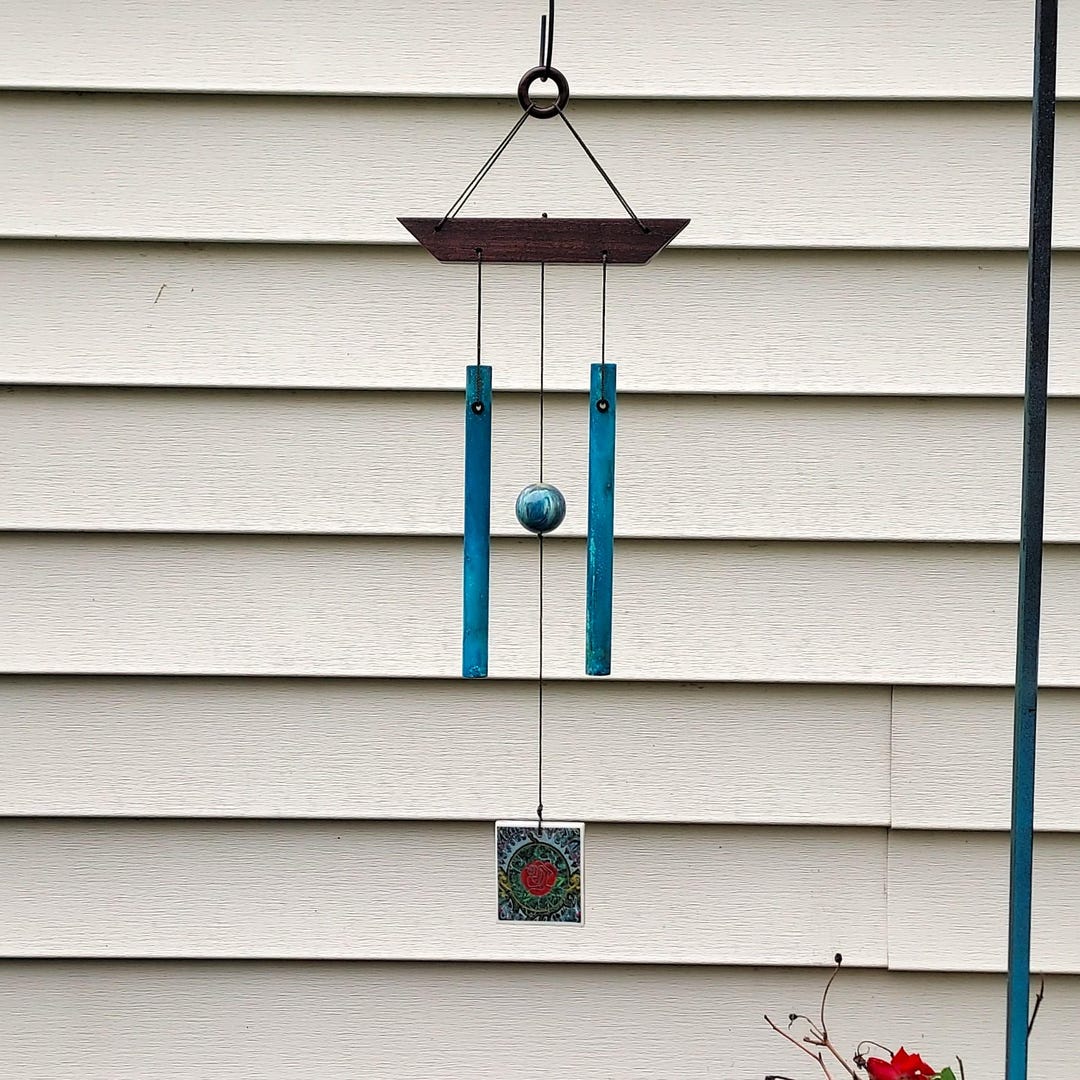 Grateful Dead Handmade Wind Chime Colorful Hippie Yard Decor Cool ...