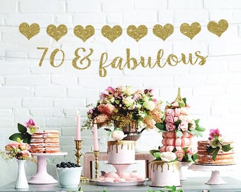 70 Years Loved Banner 70th Birthday Banner 70 Birthday Decorations ...