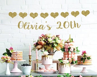 20th Birthday Banner | Etsy