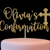 Custom Confirmation Cake Topper Christening Topper Confirmation Cake ...