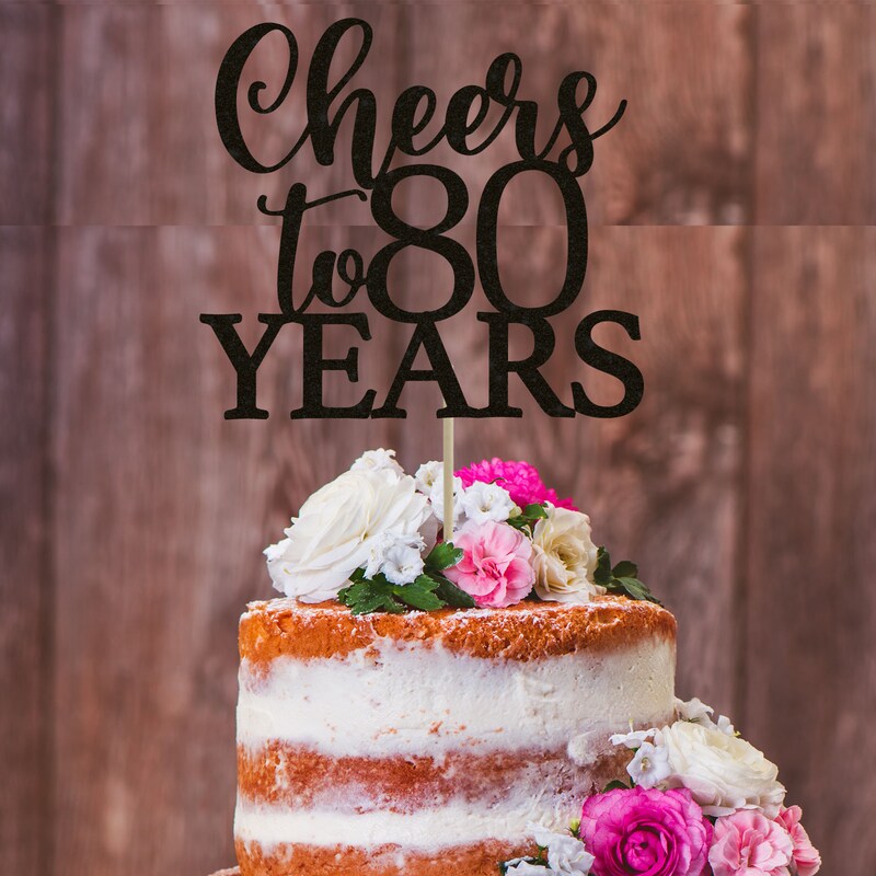 80 Cake Topper - Etsy