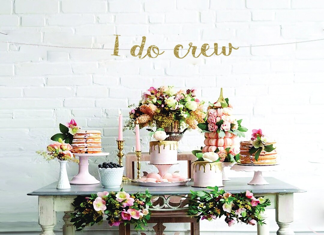 I Do Crew Banner, Bridal Shower Banner, Bachelorette Party Banner ...