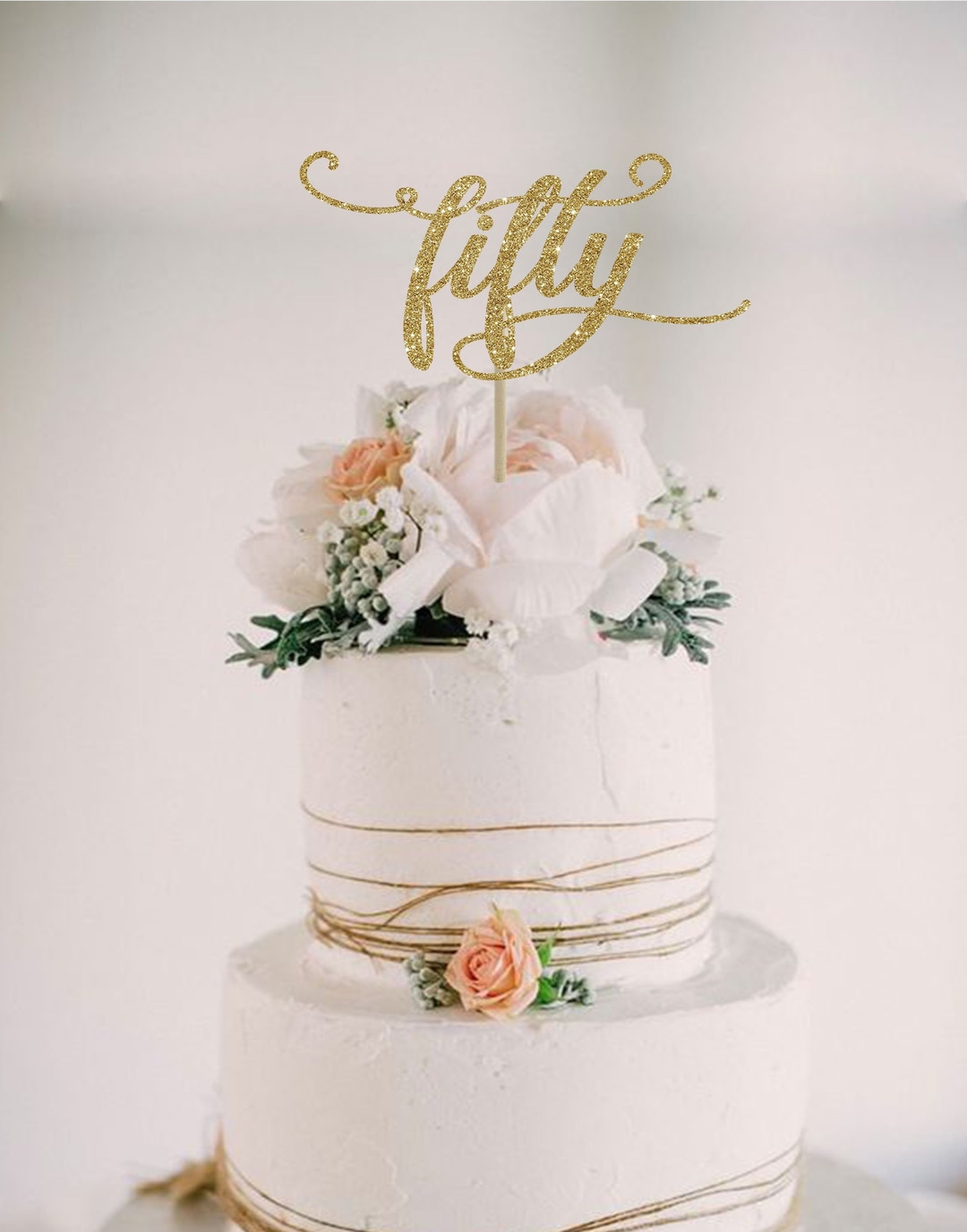 50 Cake Topper, 50th Birthday Cake Topper for Her, 50th Birthday ...