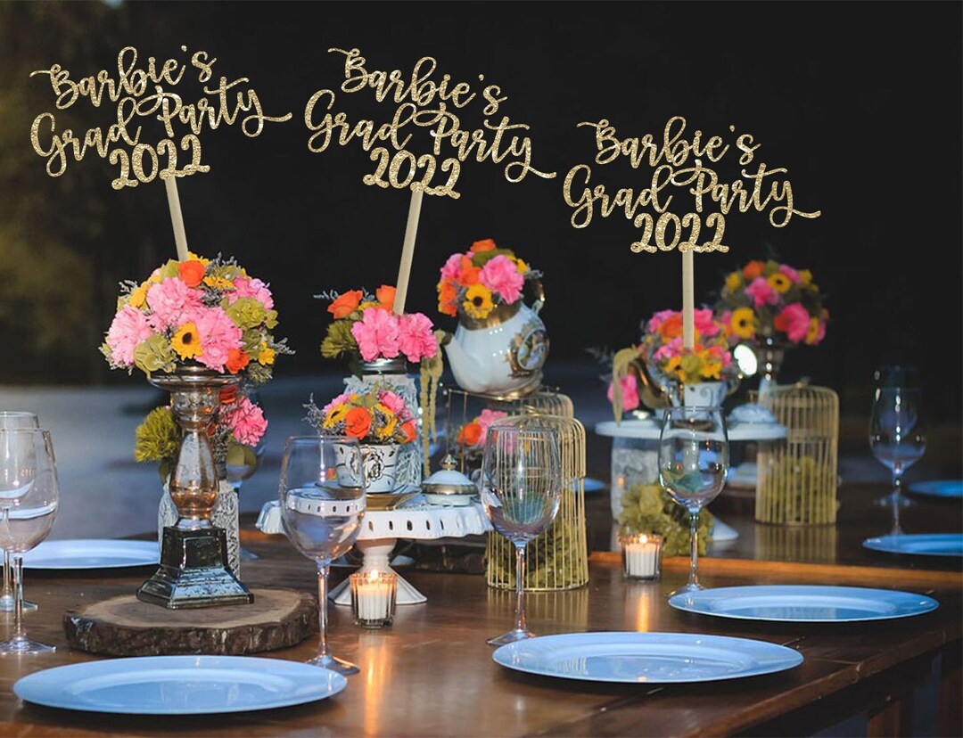 Graduation Centerpiece Custom Centerpiece Class of 2022 Gold ...