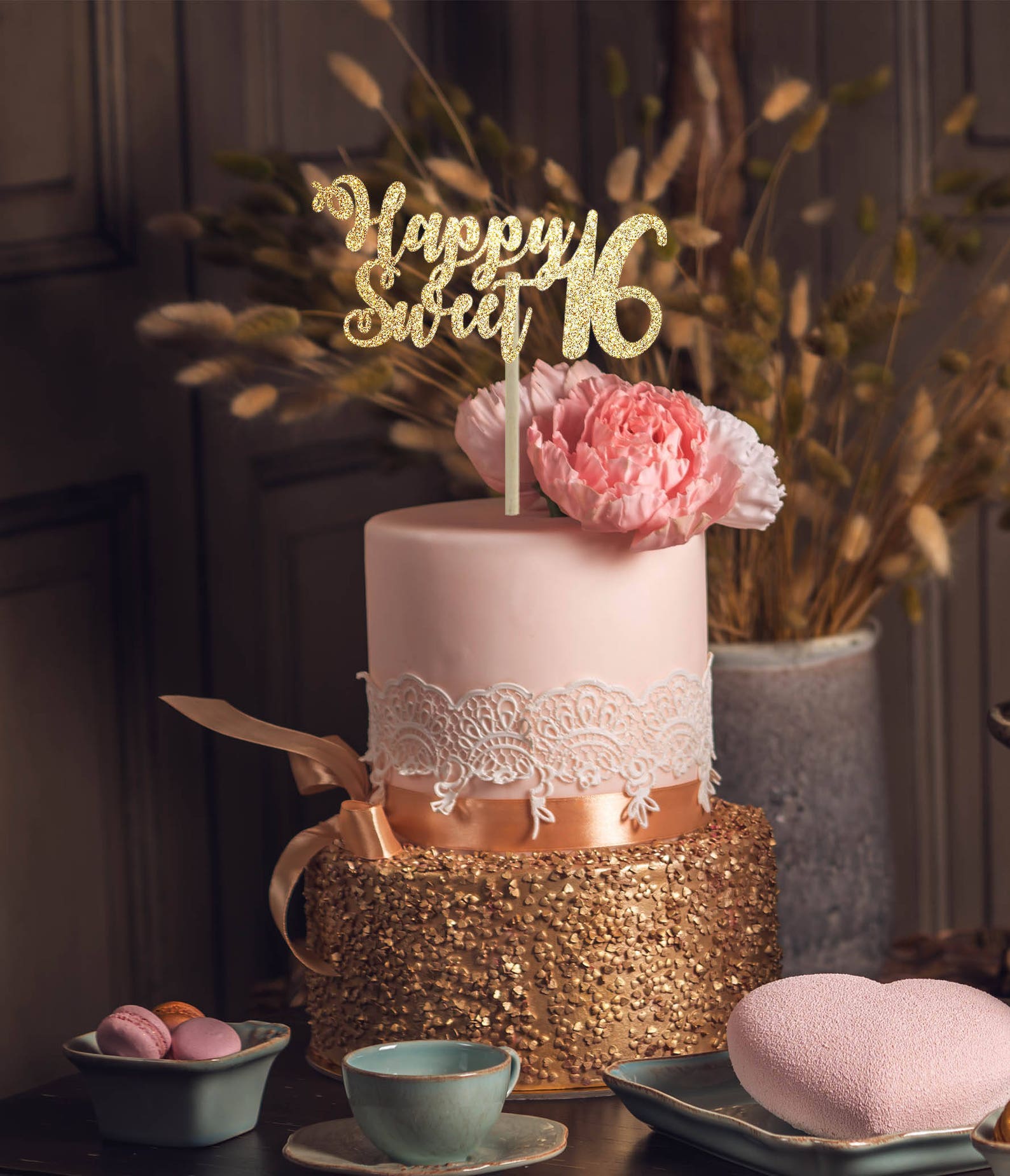 Sweet 16 Cake Topper Birthday Cake Topper 16th Birthday Decor - Etsy
