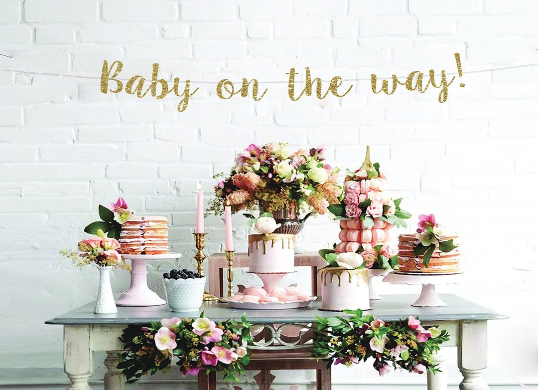 Baby on the Way Banner Baby on the Way Sign Announcement Pregnancy Sign ...