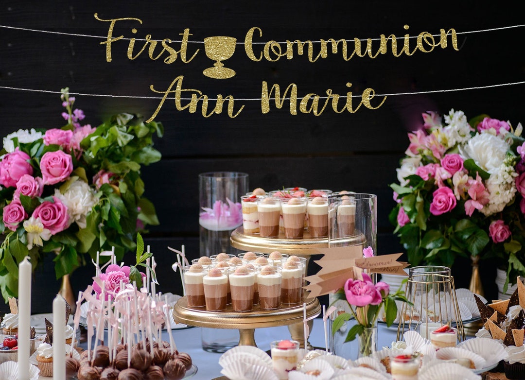 First Communion Banner Custom Personalized Communion Banner First ...