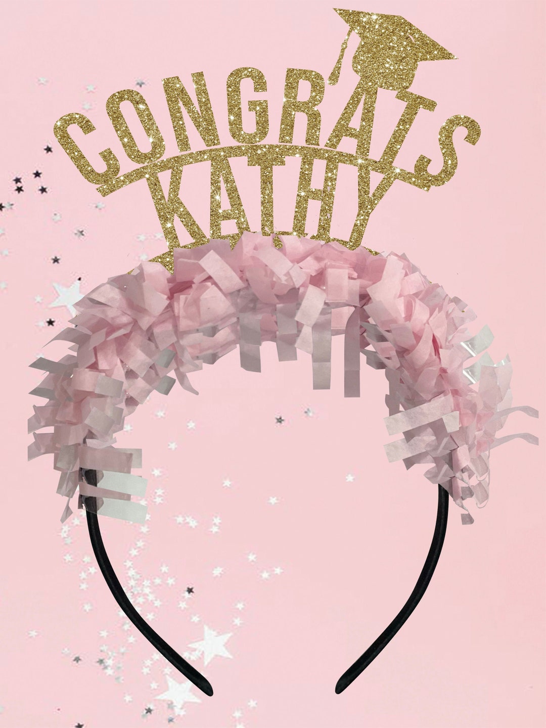 Grad Hat Personalized Graduation Headband Grad Party Favors Party Crown ...