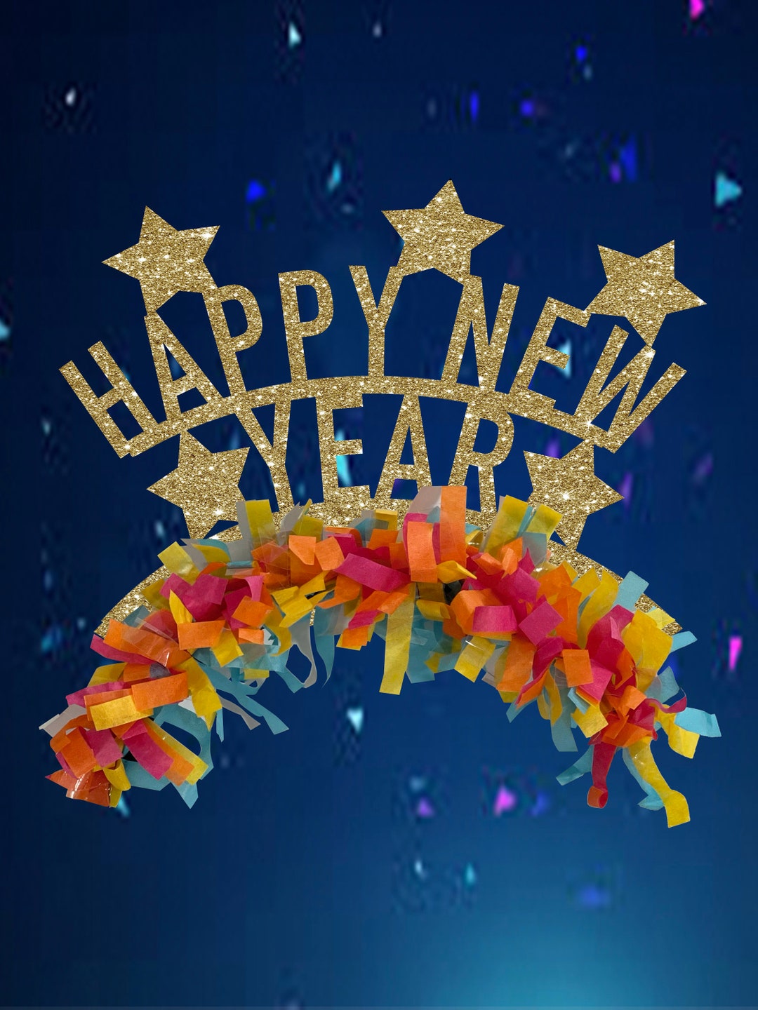 New Year's Eve Party Headband: Customizable Fringe & Lettering - Etsy