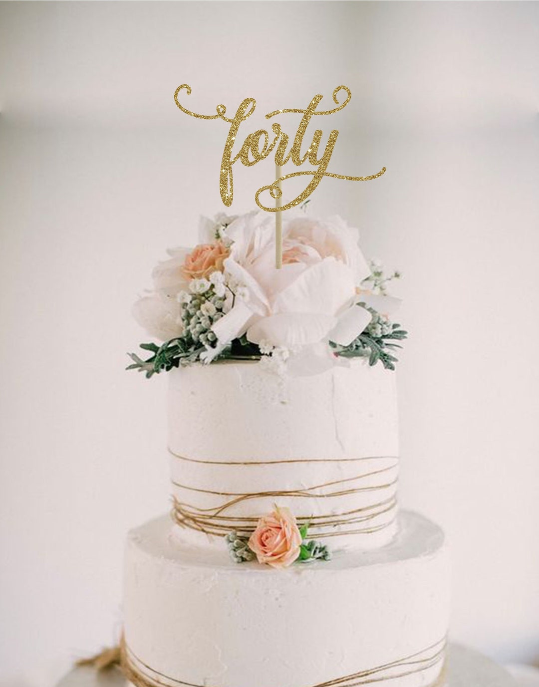 40 Cake Topper, 40th Birthday Cake Topper for Her, 40th Birthday ...