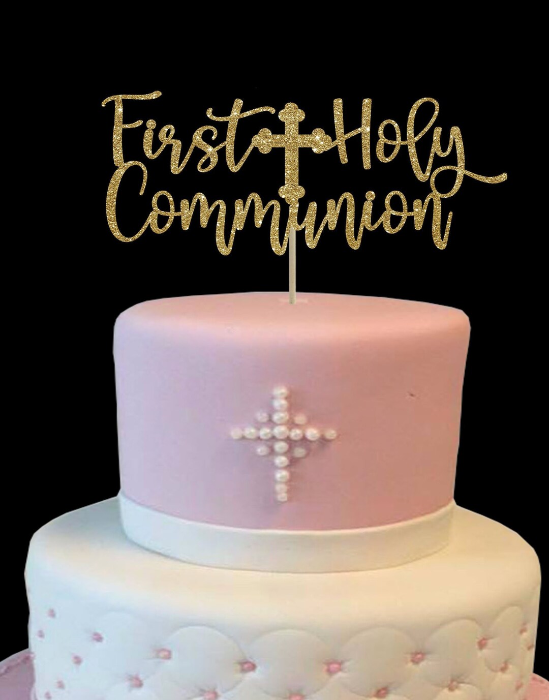 First Holy Communion, God Bless, First Communion Cake Topper, Baptism ...