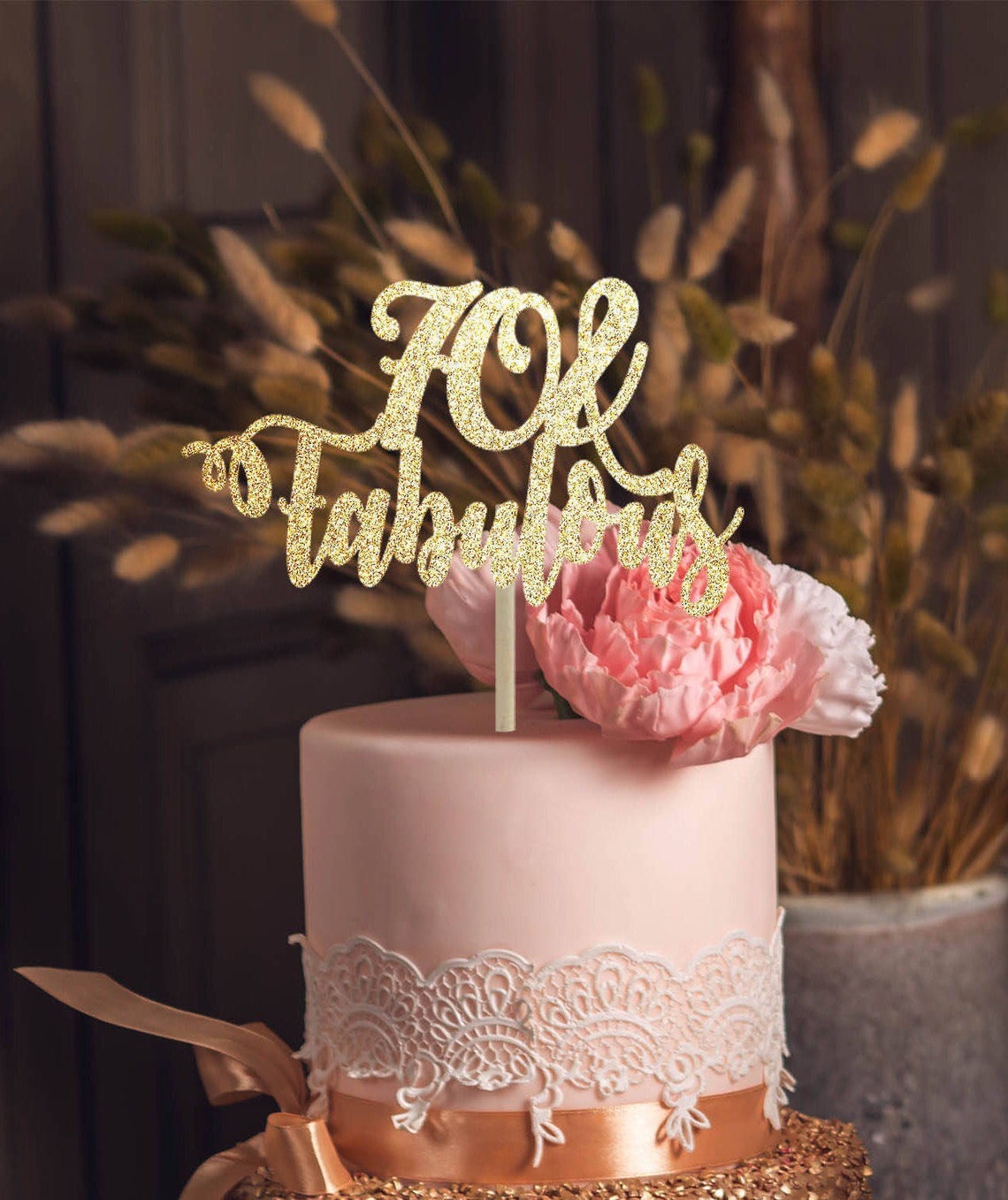 70 and Fabulous Cake Topper 70 Cake Topper 70th Birthday | Etsy