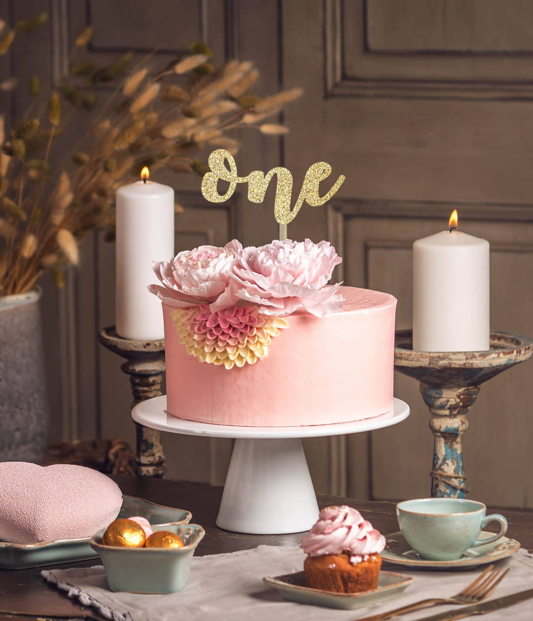 One Cake Topper First Birthday Cake Topper One Smash Cake Topper ...