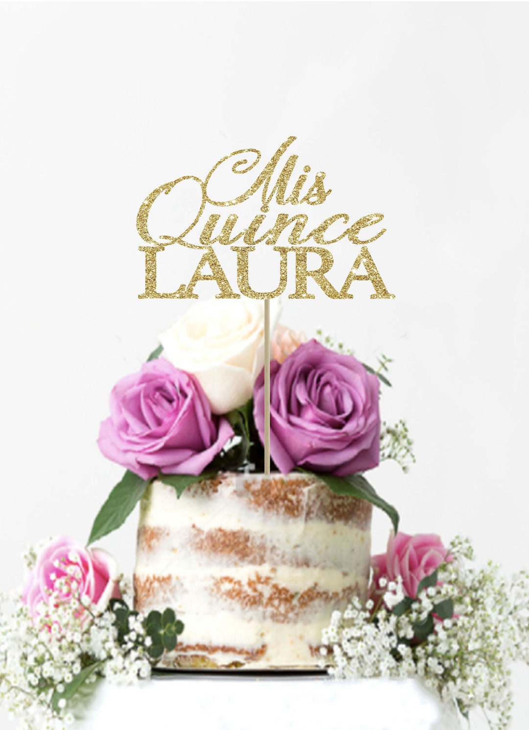 Mis Quince Cake Topper Custom Cake Topper 15th Birthday Party ...