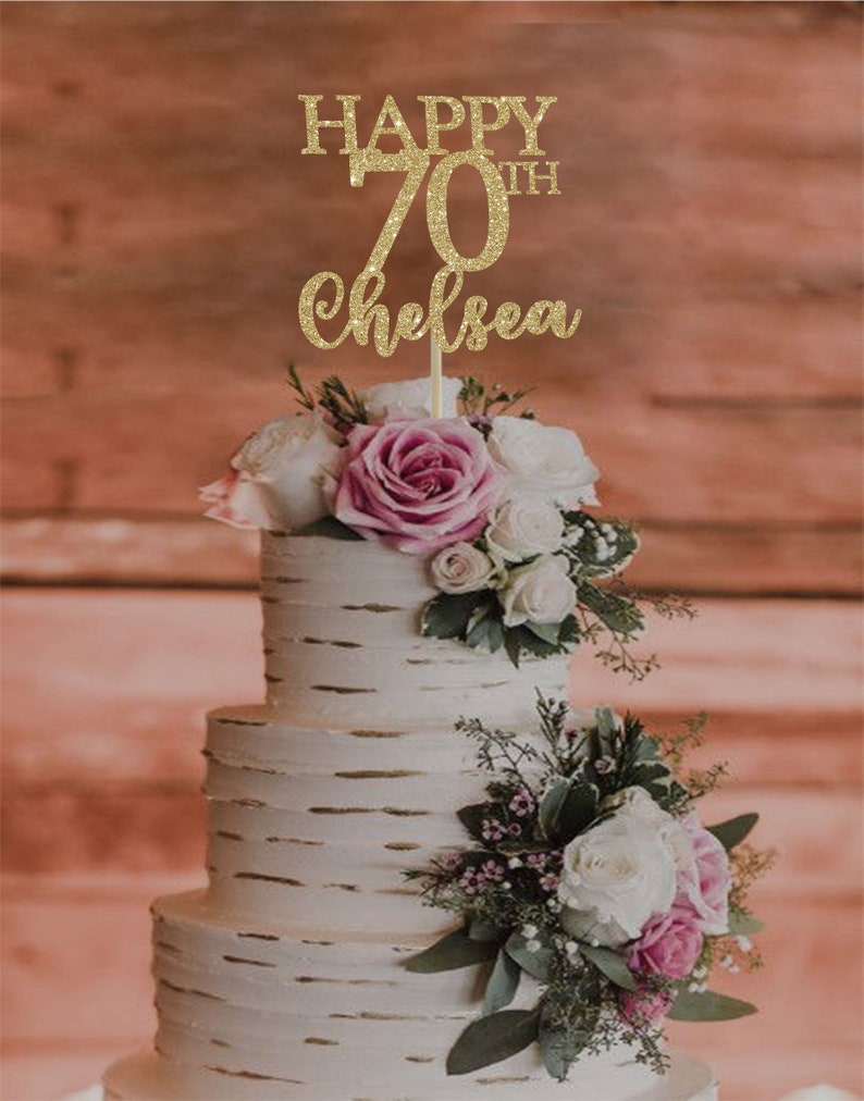 70th Birthday Cake Topper Any Age Cake Topper Happy 70th - Etsy Australia
