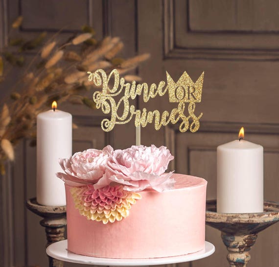 Prince or Princess Cake Topper Baby Shower Cake Topper | Etsy