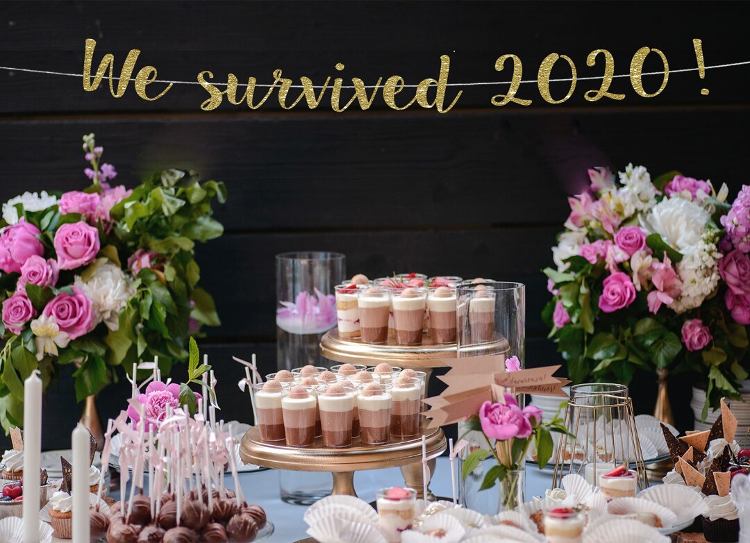 We Survived 2026 Banner: Gold Glitter New Year's Eve Party Decor - Etsy