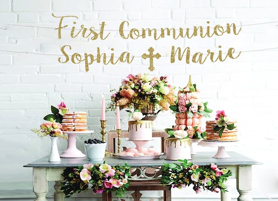 First Communion Banner Custom Personalized Communion Banner - Etsy
