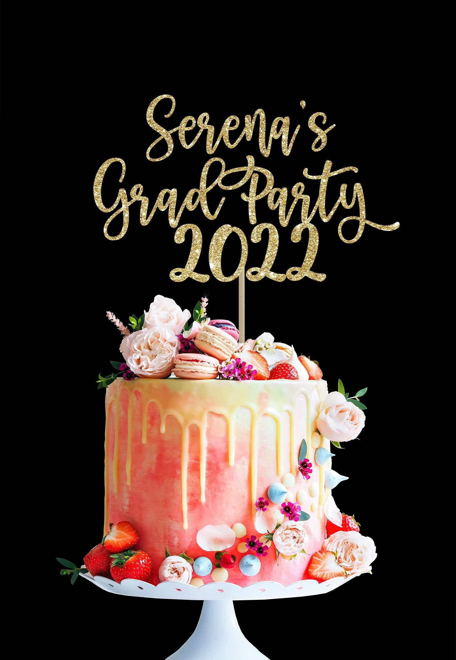 Graduation Cake Topper Custom Cake Topper Class of 2022 | Etsy