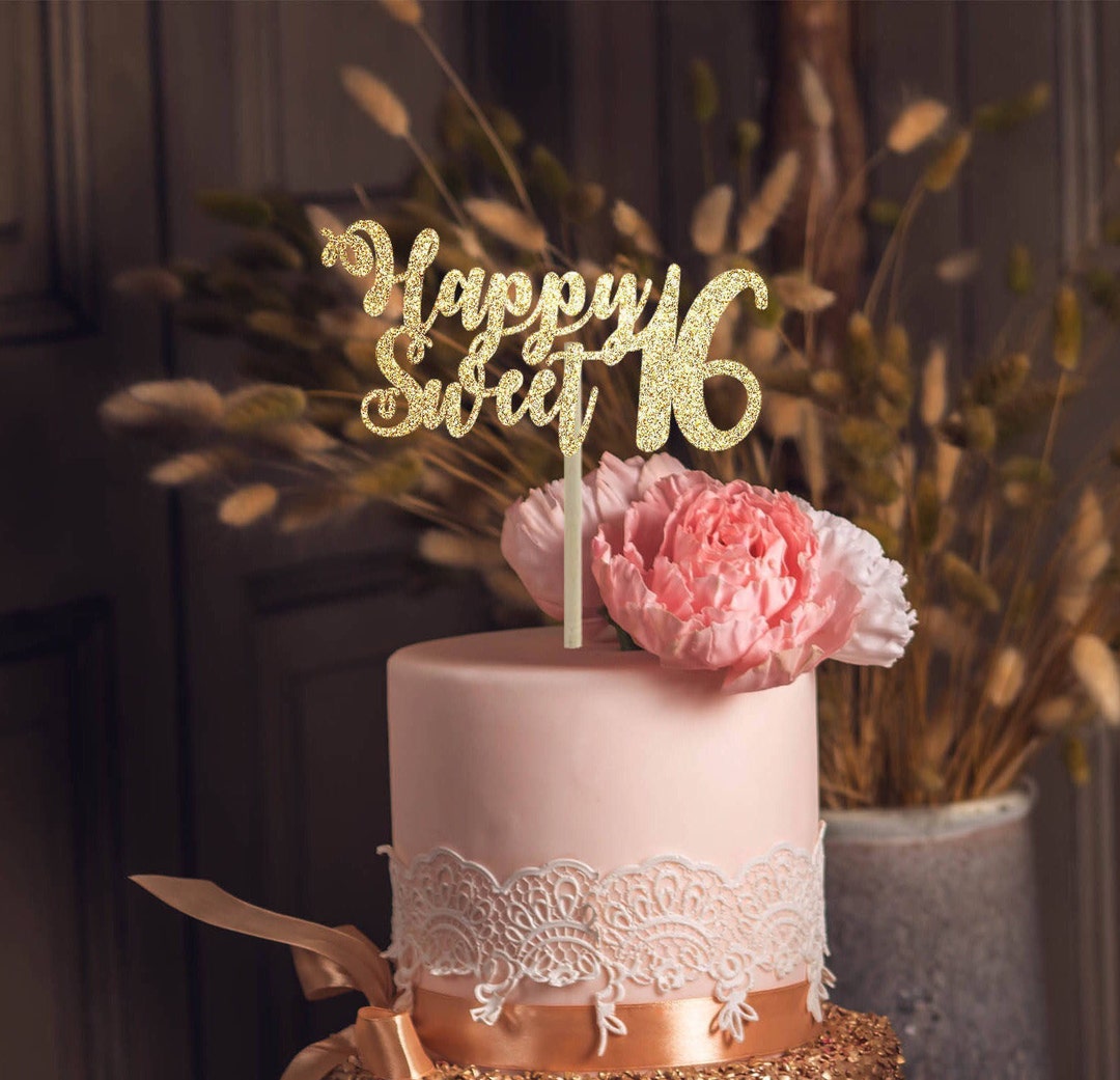 Sweet 16 Cake Topper Birthday Cake Topper 16th Birthday Decor 16th ...