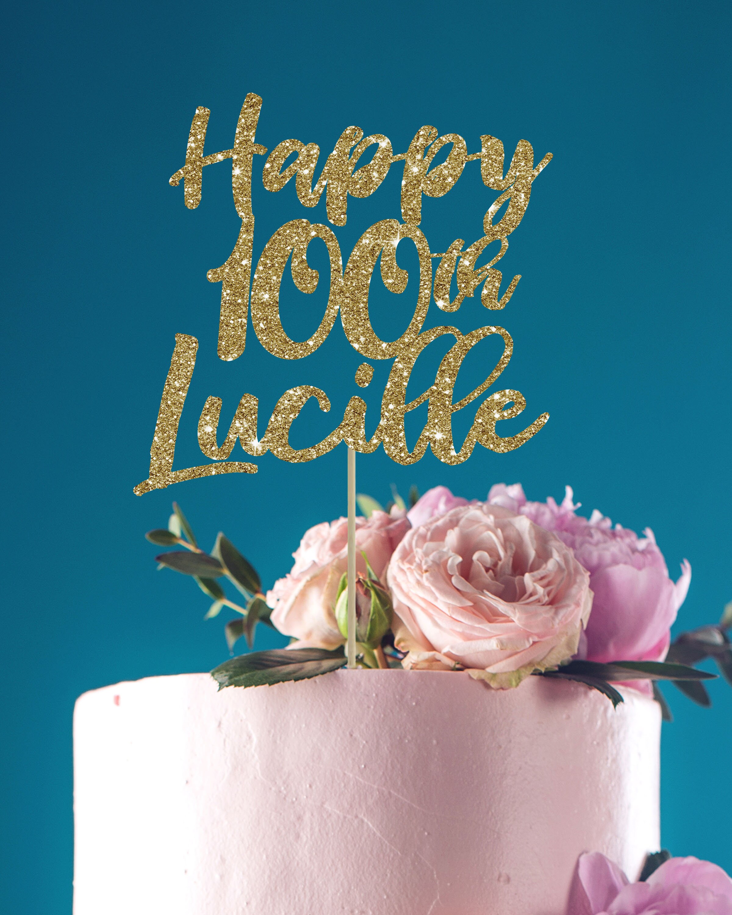 100th Birthday Cake Topper: Personalized Cardstock Party Decor - Etsy